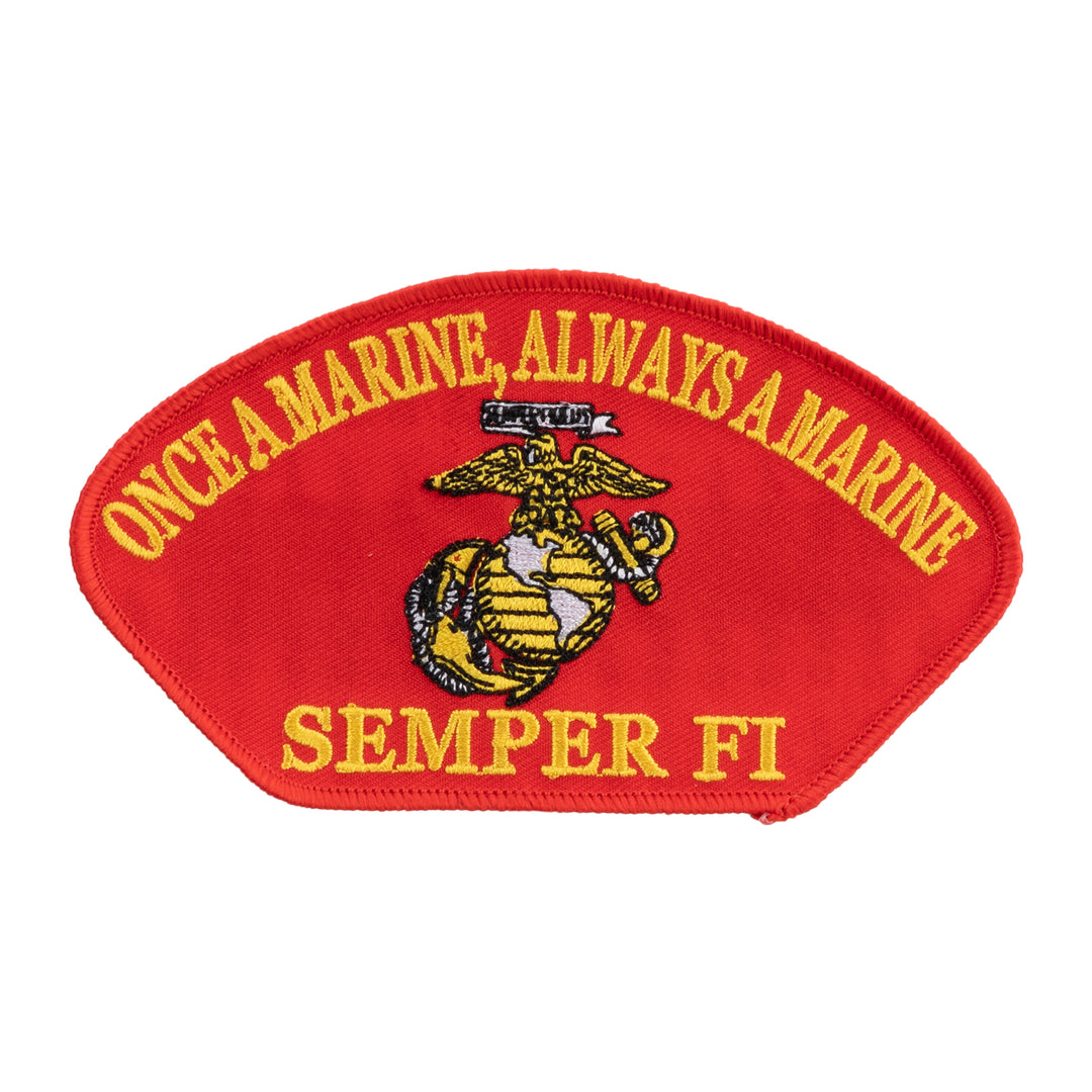 Once a Marine Always a Marine Semper Fi Red Patch | Marine | e4Hats ...