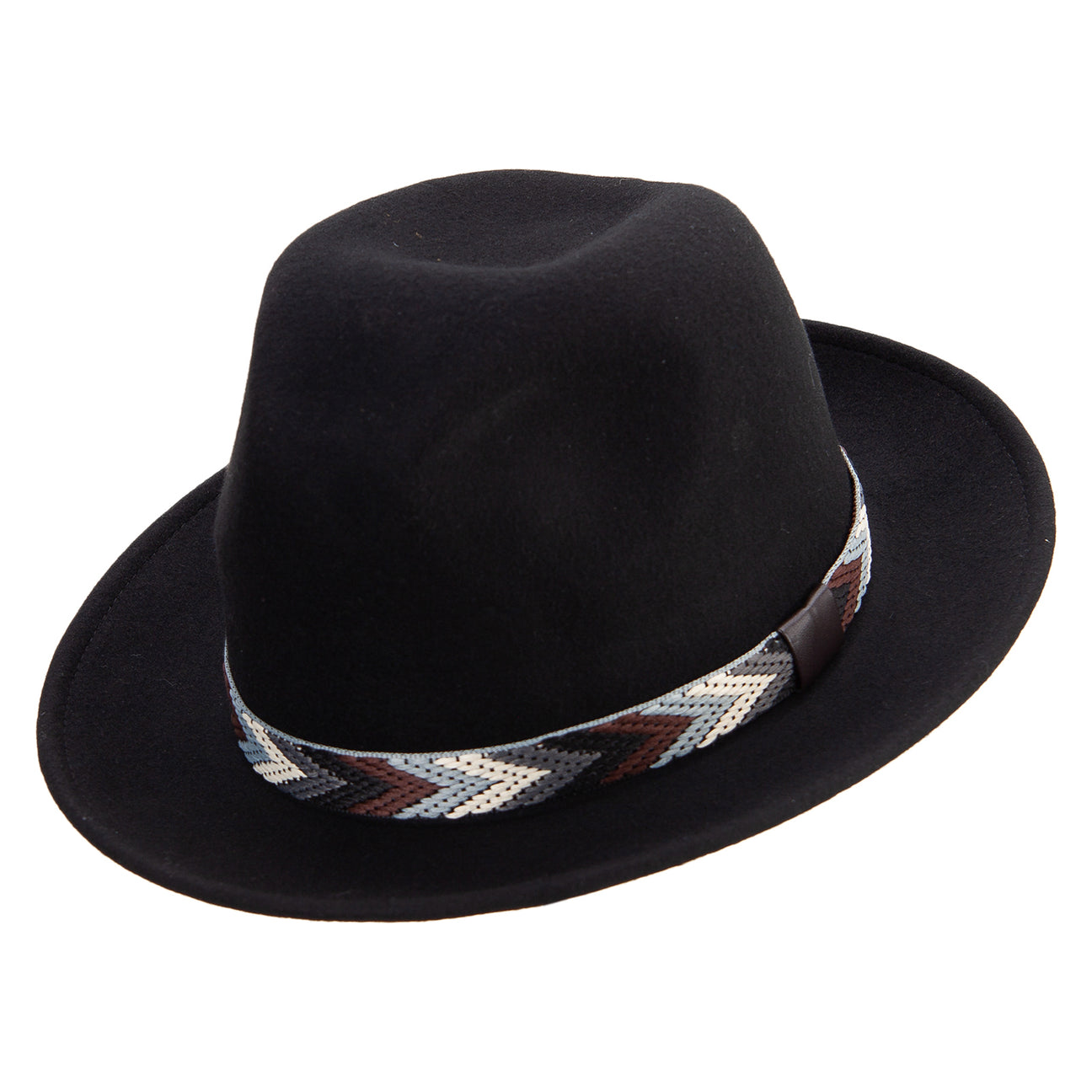 Men's 4 Color Tribal Band Fedora | Fabric Fedora Hat | e4Hats – e4Hats.com