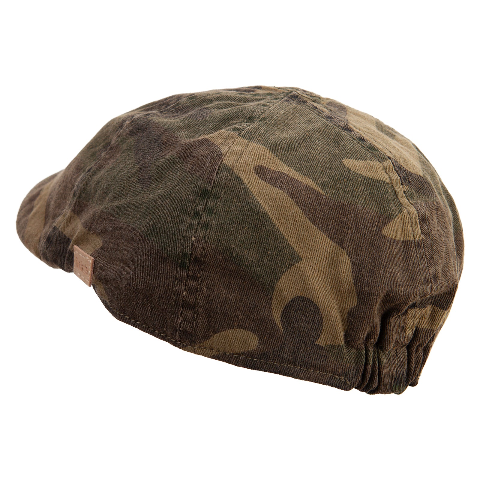 Washed Camo Ivy Cap with Elastic Band | Ivy/Ascot Hat | e4Hats – e4Hats.com