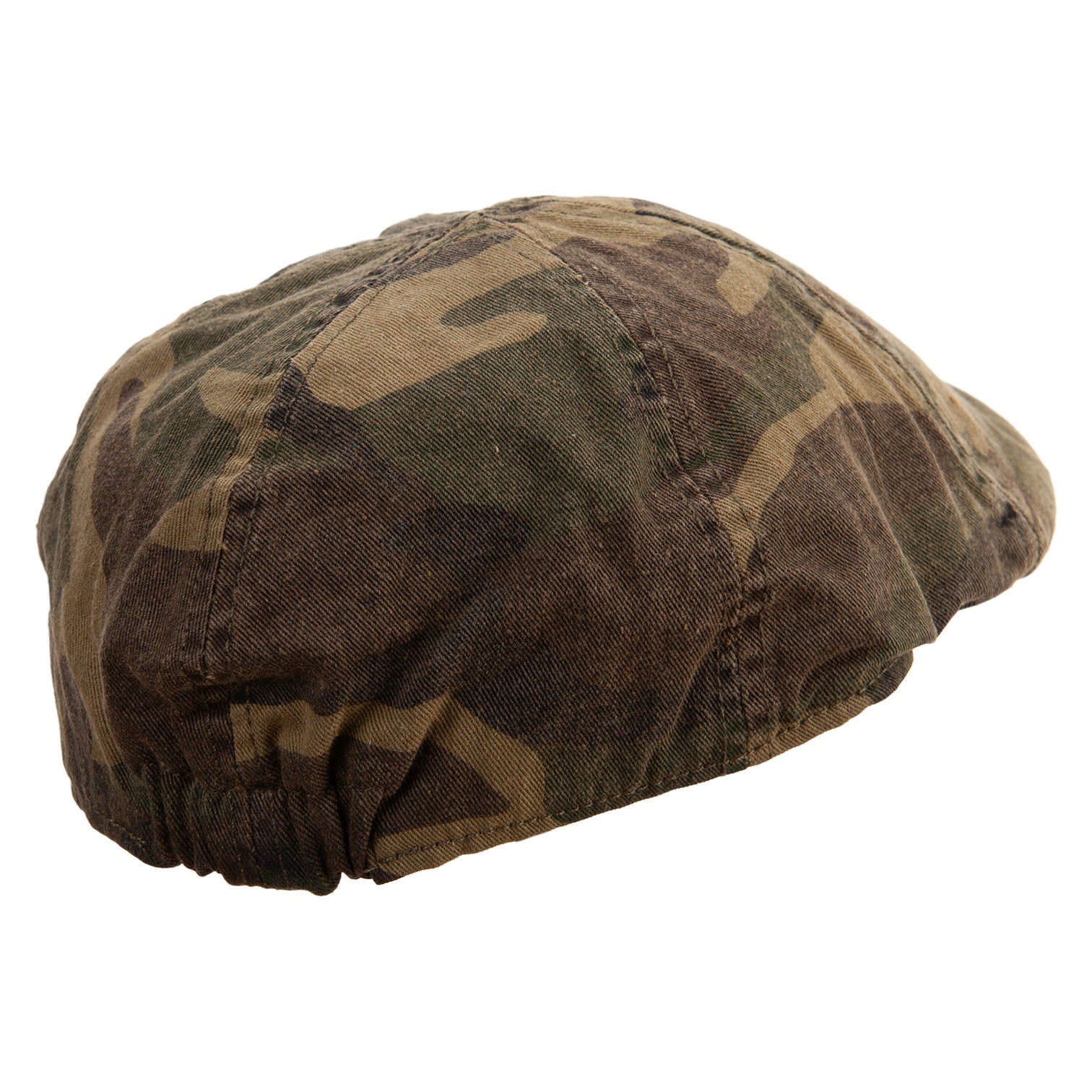 Washed Camo Ivy Cap with Elastic Band | Ivy/Ascot Hat | e4Hats – e4Hats.com