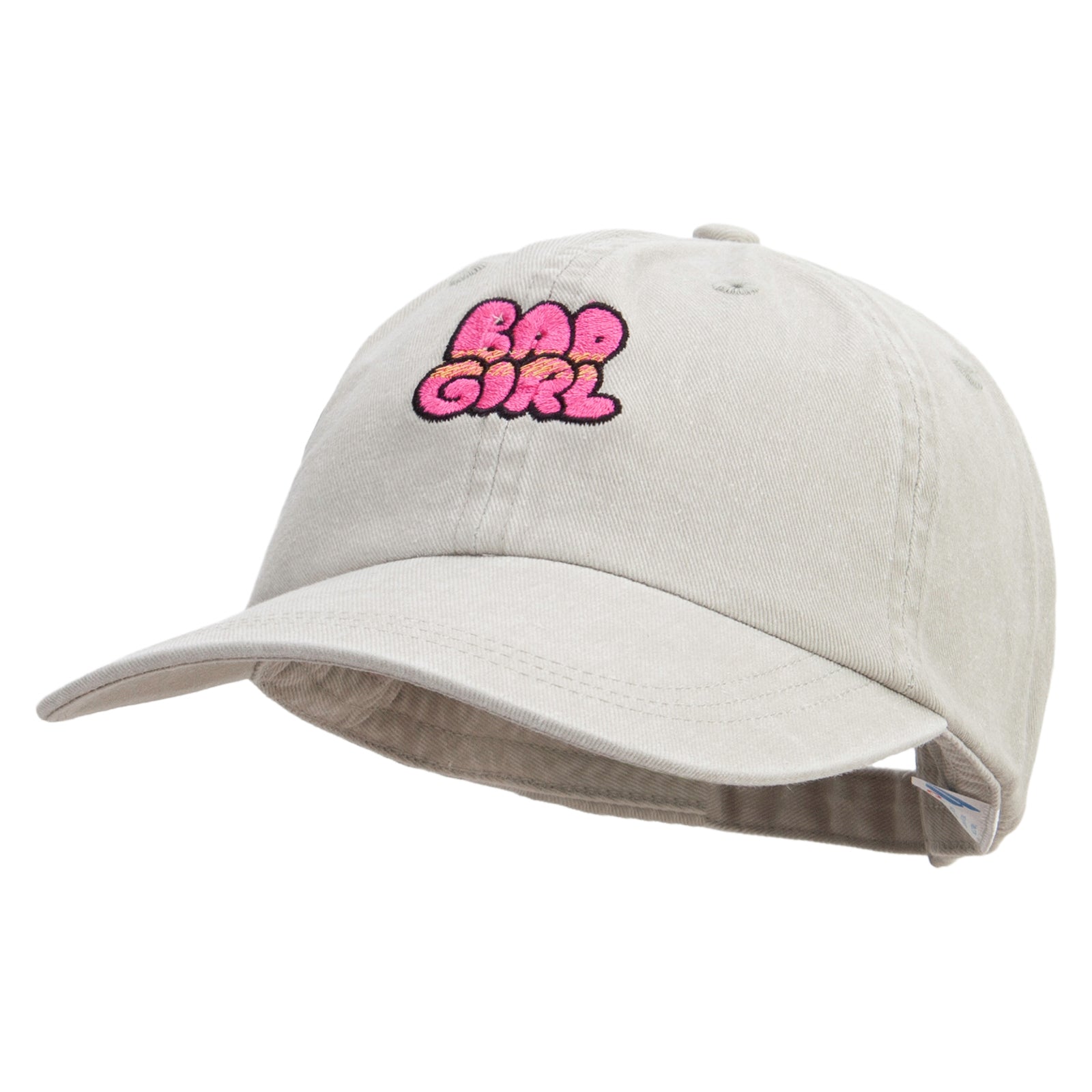 Bad Girl Embroidered Pigment Dyed Wash Cap | Phrase Designed | e4Hats ...