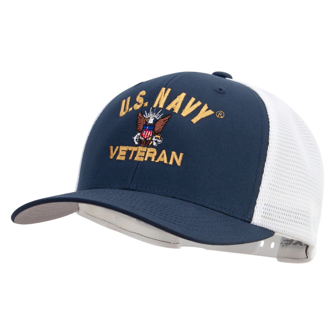 Licensed US Navy Veteran Embroidered Flexfit 2 Tone Mesh Cap | Veterans ...