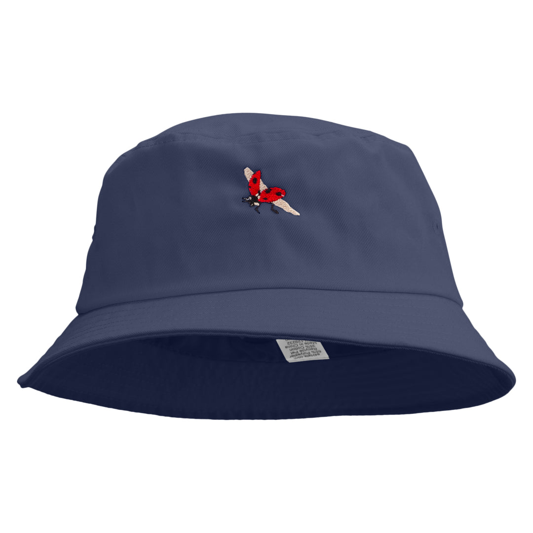 Ladybug Embroidered Big Size Cotton Blend Twill Bucket Hat | Animal ...