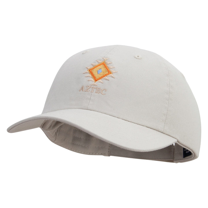Aztec Embroidered Low Profile Dyed Cotton Twill Cap | Symbol Designed ...