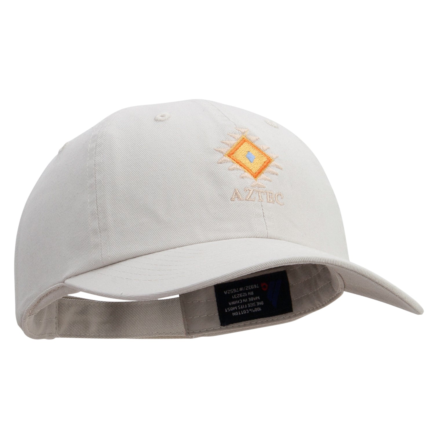 Aztec Embroidered Low Profile Dyed Cotton Twill Cap | Symbol Designed ...