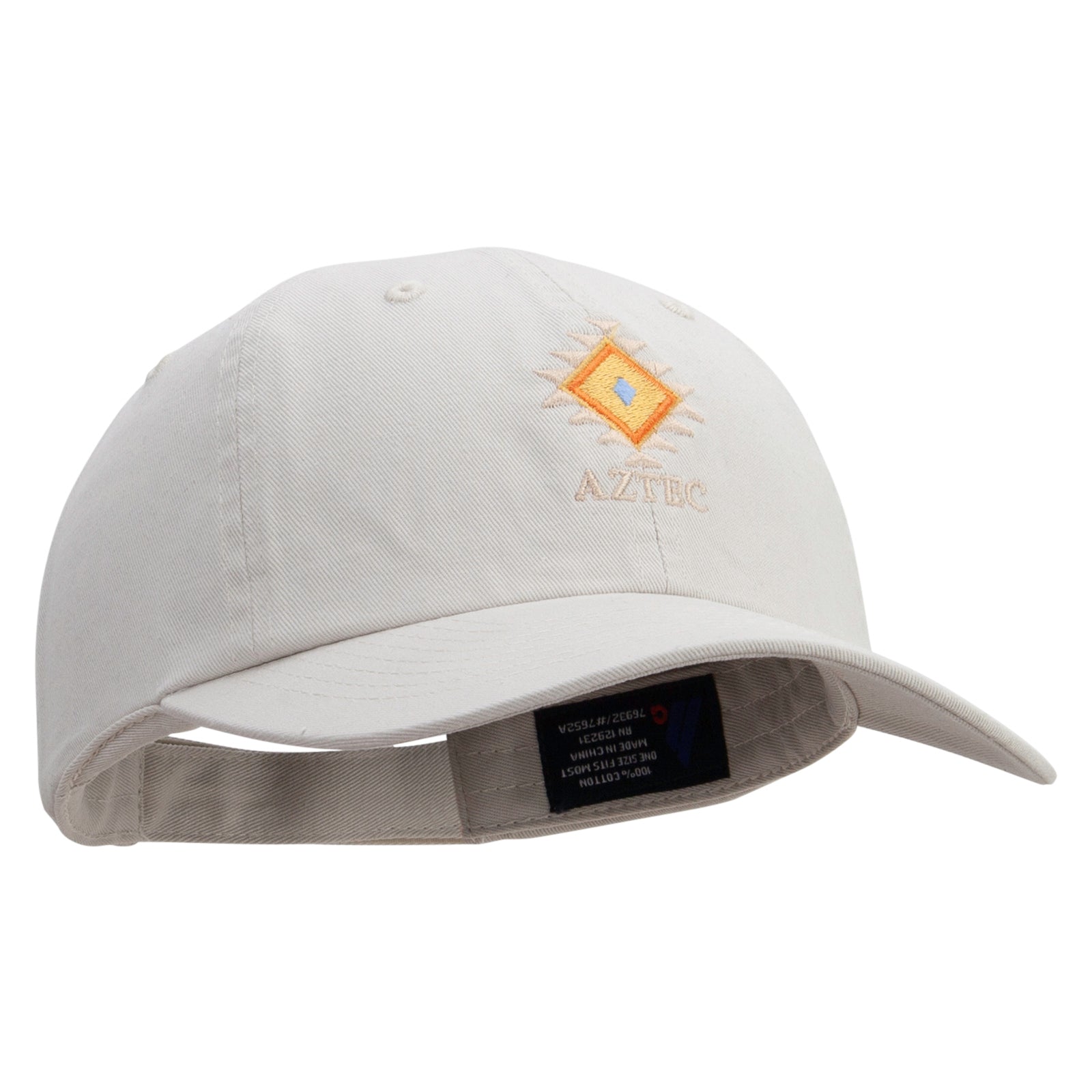 Aztec Embroidered Low Profile Dyed Cotton Twill Cap | Symbol Designed ...