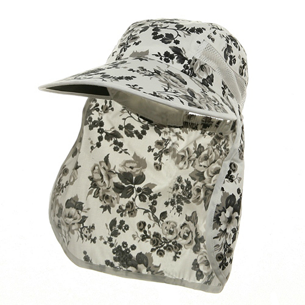 Ladies Wide Brim Detachable Flap Cap | Sun Protection Flap Hat | e4Hats ...