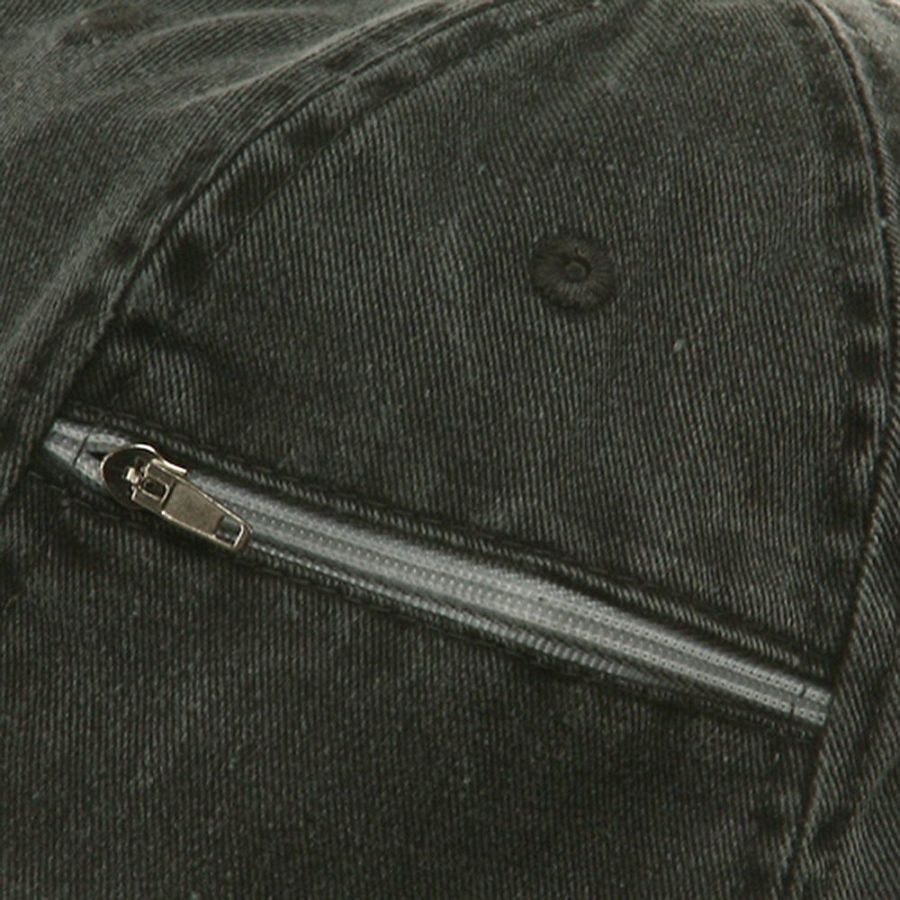 Low Profile Washed Side Zipper Pocket Cap | Solid Blank Cap | e4Hats ...