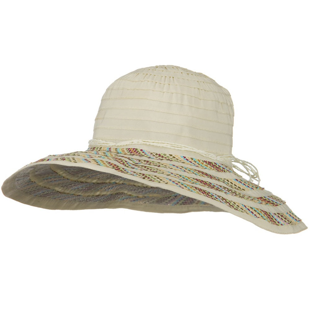 String Ribbon Braid 4 Inch Brim Hat | Crushable Hat | e4Hats – e4Hats.com