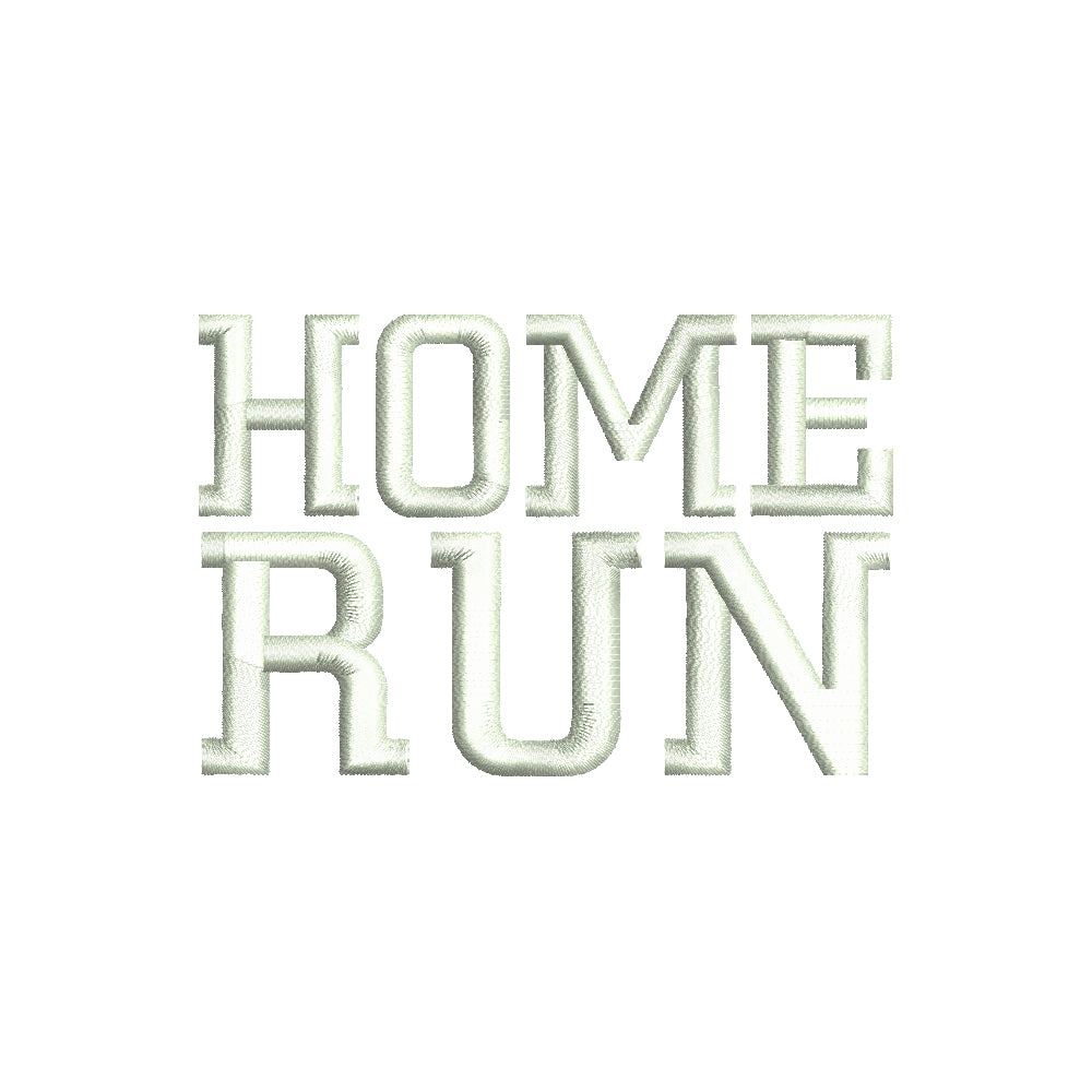 Home Run Word Digitized Embroidery Design E4Hats E4Hats home-run-word-digitized-embroidery-design-e4hats-e4hats
