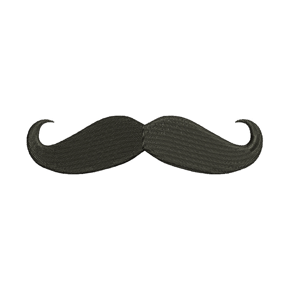 Mustache Mark | Symbol Digitized Embroidery Design | e4Hats – e4Hats.com