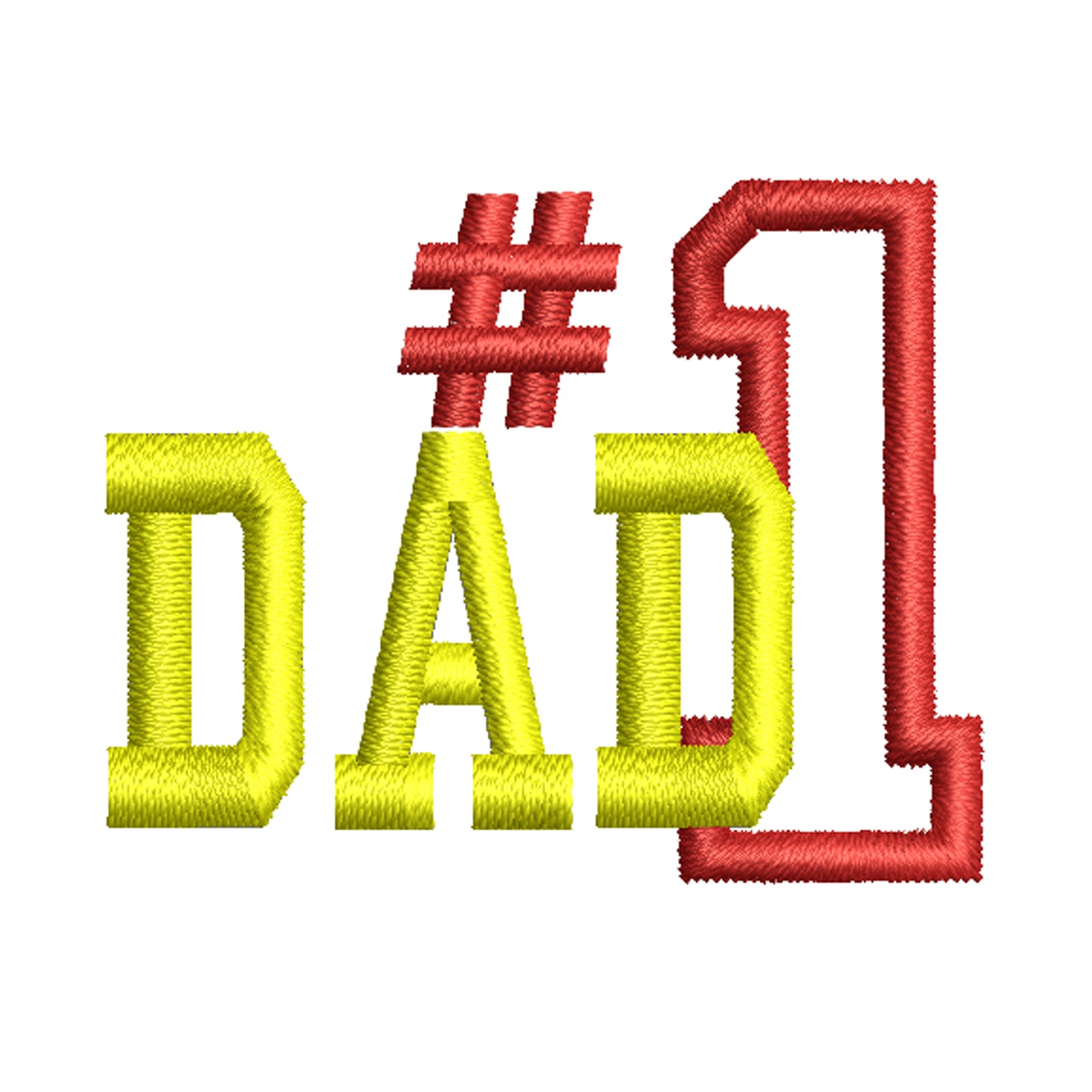 Number 1 Dad Outline Words Design | Word Digitized Embroidery Design ...