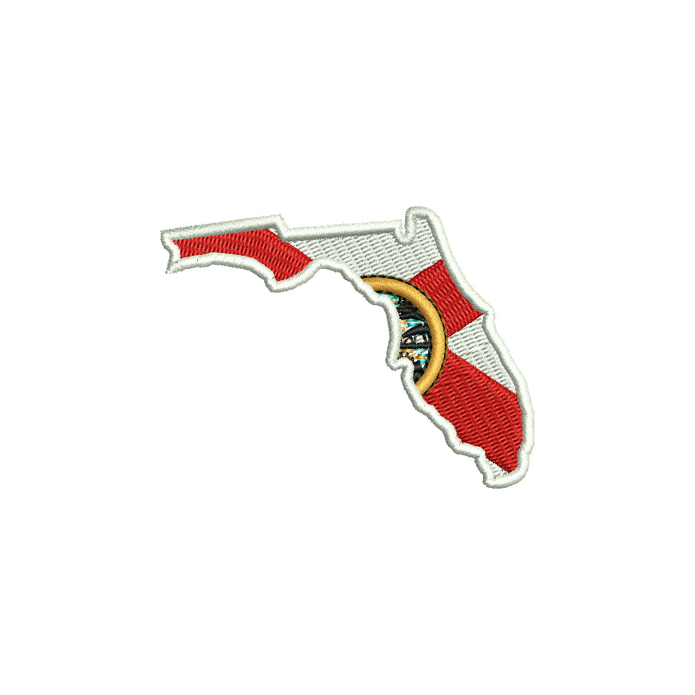 Florida State Flag Map | City/State Digitized Embroidery Design ...