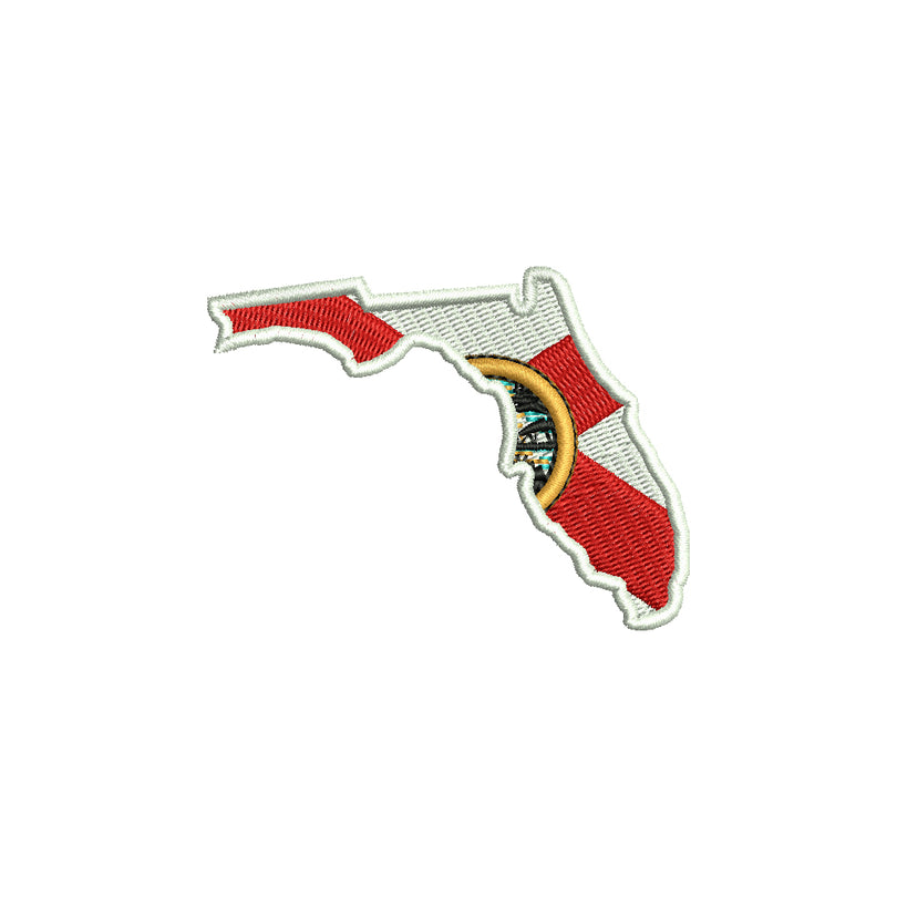 Florida State Flag Map | City/State Digitized Embroidery Design ...