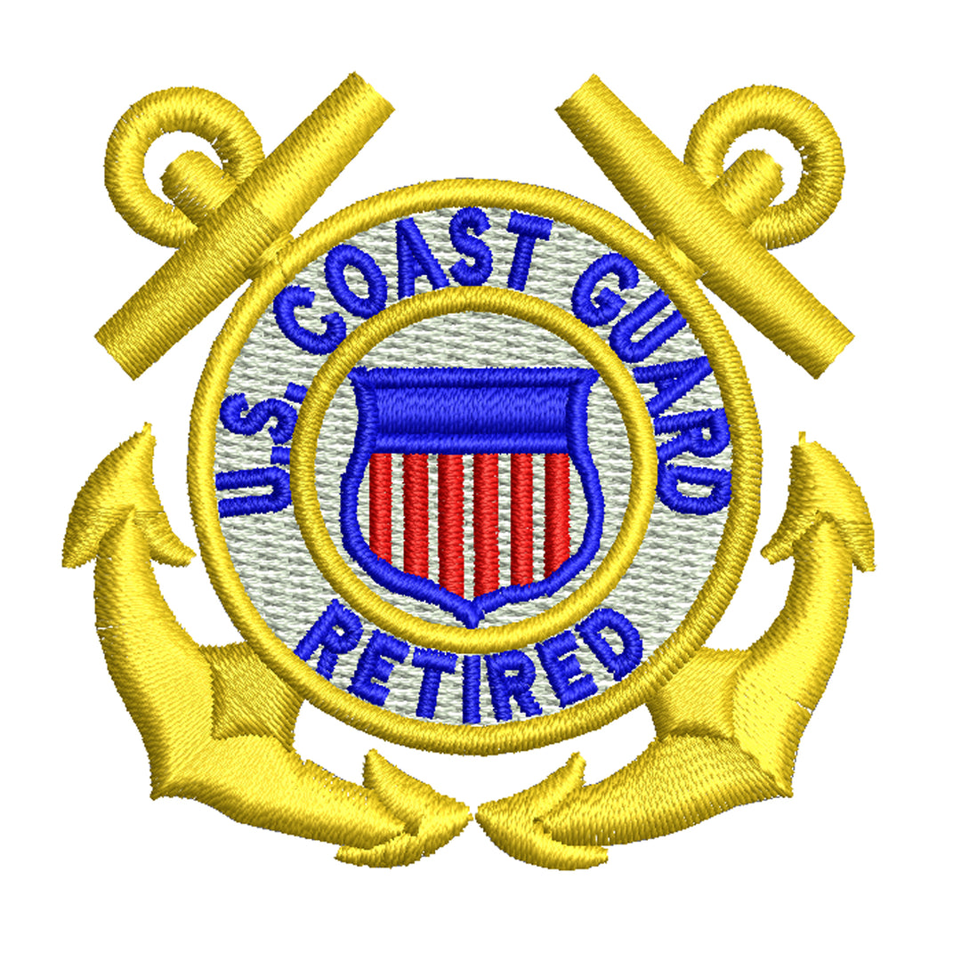 US Coast Guard Retired Anchors Logo | Veterans/Retired Digitized ...