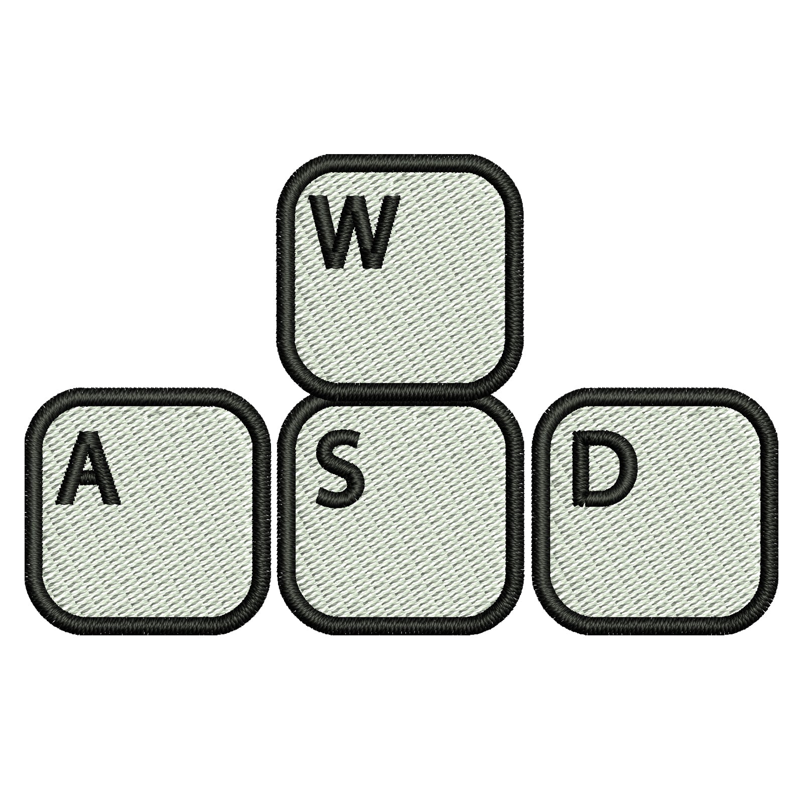Gamer WASD | Leisure Digitized Embroidery Design | e4Hats – e4Hats.com