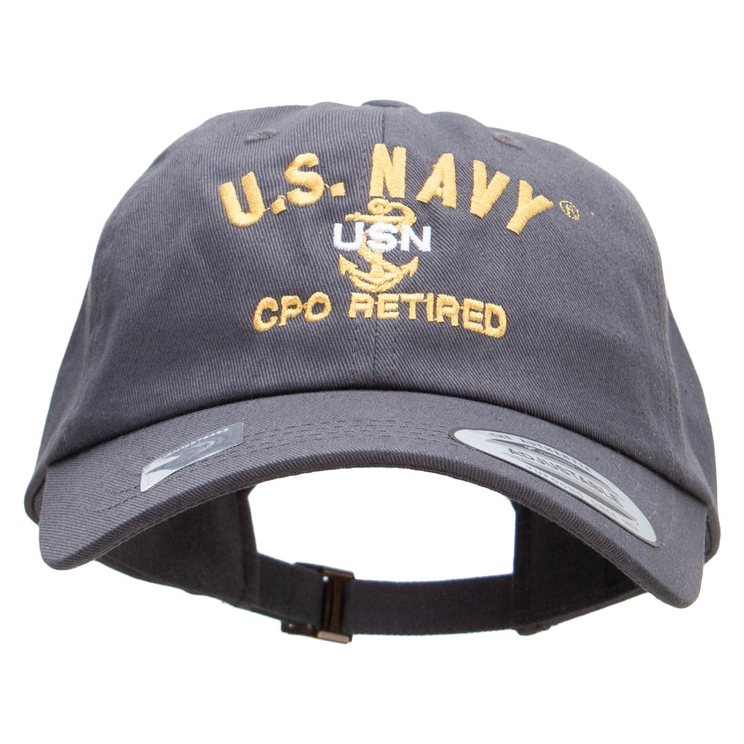 Licensed US Navy USN CPO Retired Unstructured Low Profile 6 panel ...