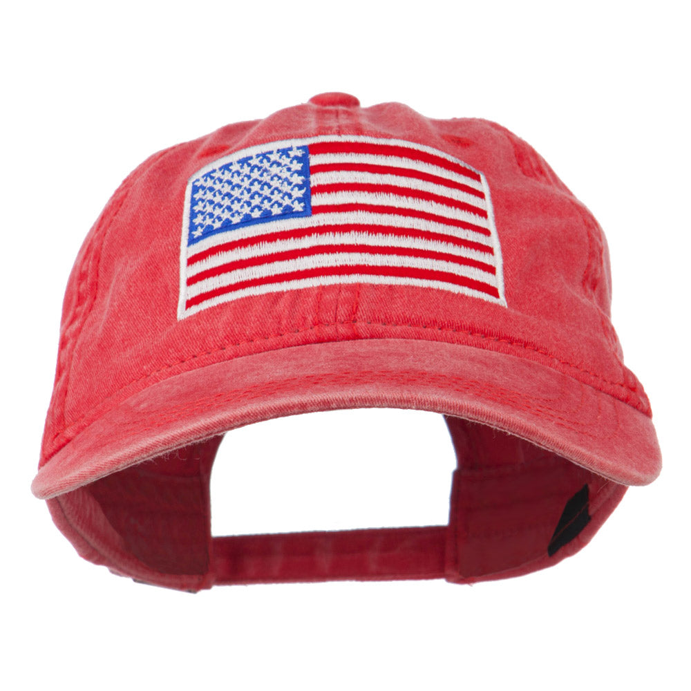 American Flag Embroidered Washed Cap | Patriot Designed | e4Hats ...