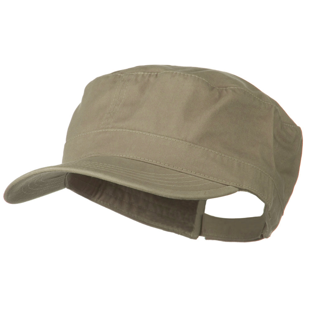 Big Size Solid Military Cap | Cadet Big Hat | e4Hats – e4Hats.com