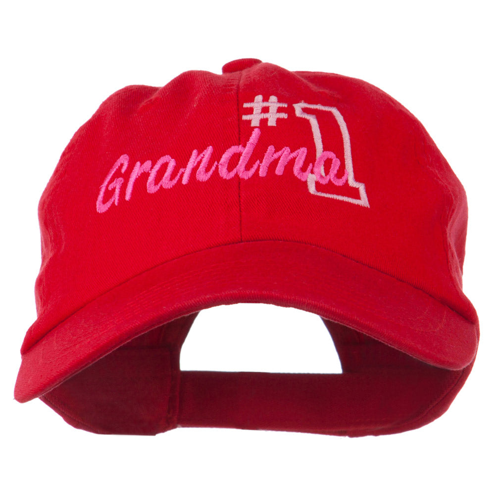 Number 1 Grandma Embroidered Cotton Cap | Word Designed | e4Hats ...