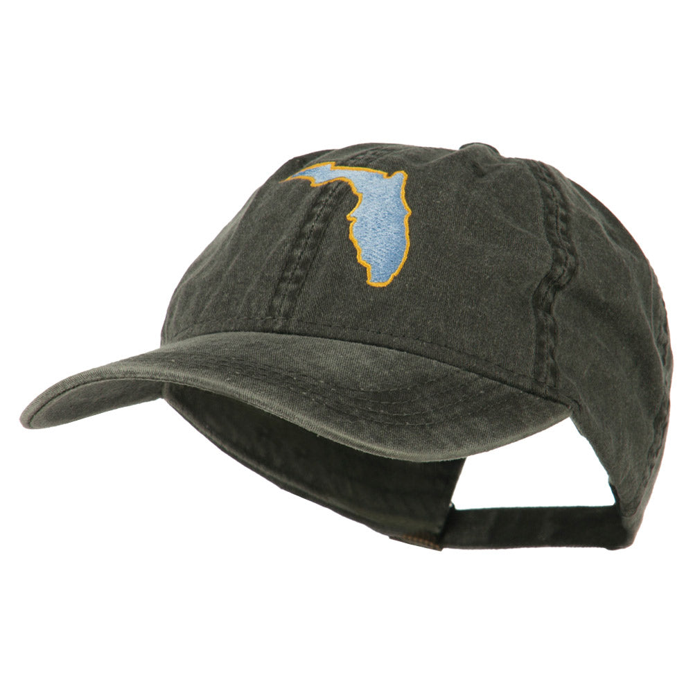 Florida State Map Embroidered Washed Cap | City/State Designed | e4Hats ...