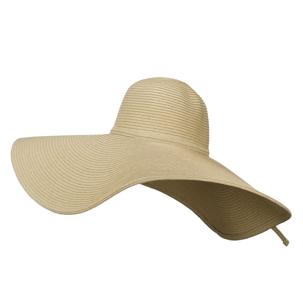 Wavy Brim Paper Braid Sun Hat | Extra Wide Brim Hat | e4Hats – e4Hats.com