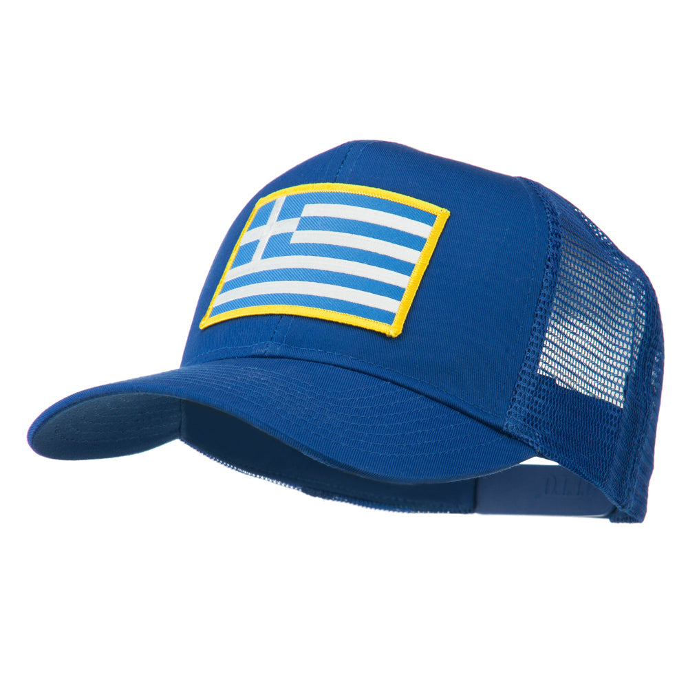 Greece Flag Patched Mesh Cap | Foreign Country Designed | e4Hats ...