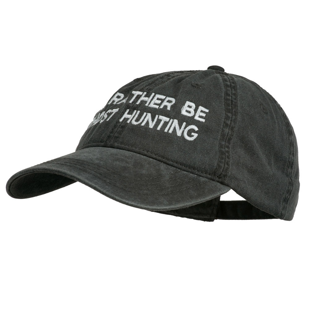 I'd Rather Be Ghost Hunting Embroidered Washed Cap | Halloween Designed ...