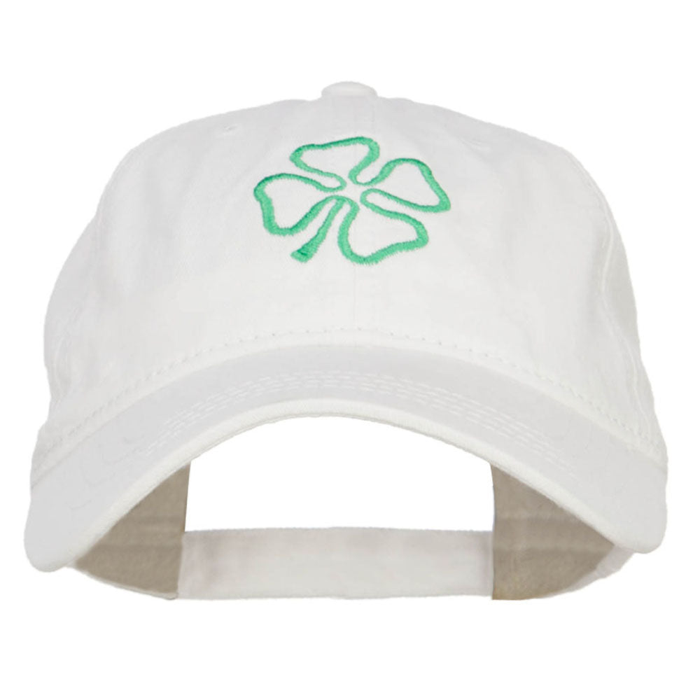 Irish Four Leaf Clover Embroidered Washed Cap | Celebrations Designed ...