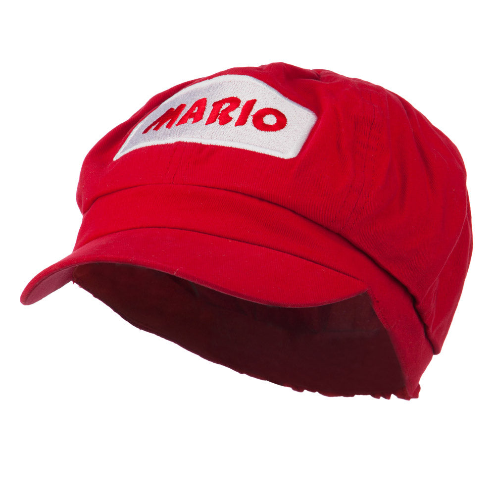 Rectangle Mario and Luigi Embroidered Cotton Newsboy Cap | Halloween ...