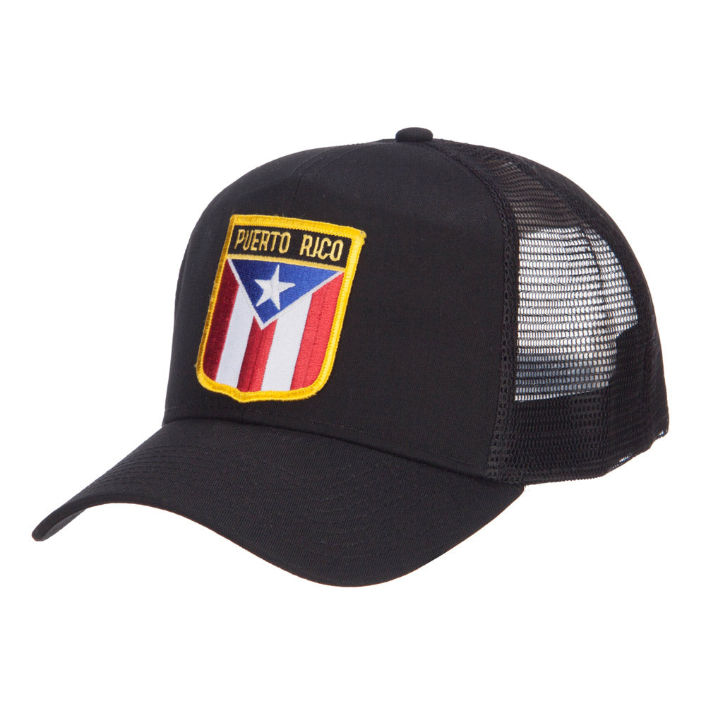 Puerto Rico Flag Patched Mesh Cap | Foreign Country Designed | e4Hats ...
