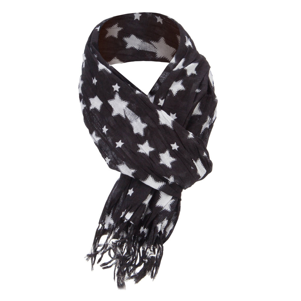 Cotton Scarf with Stars | Scarf/Shawl | e4Hats – e4Hats.com