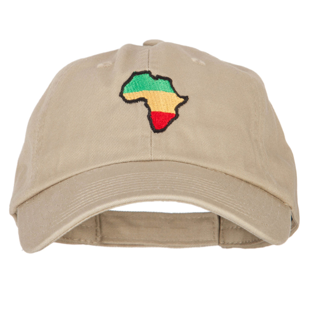 Rasta Africa Map Embroidered Low Profile Cotton Cap | Foreign Country ...
