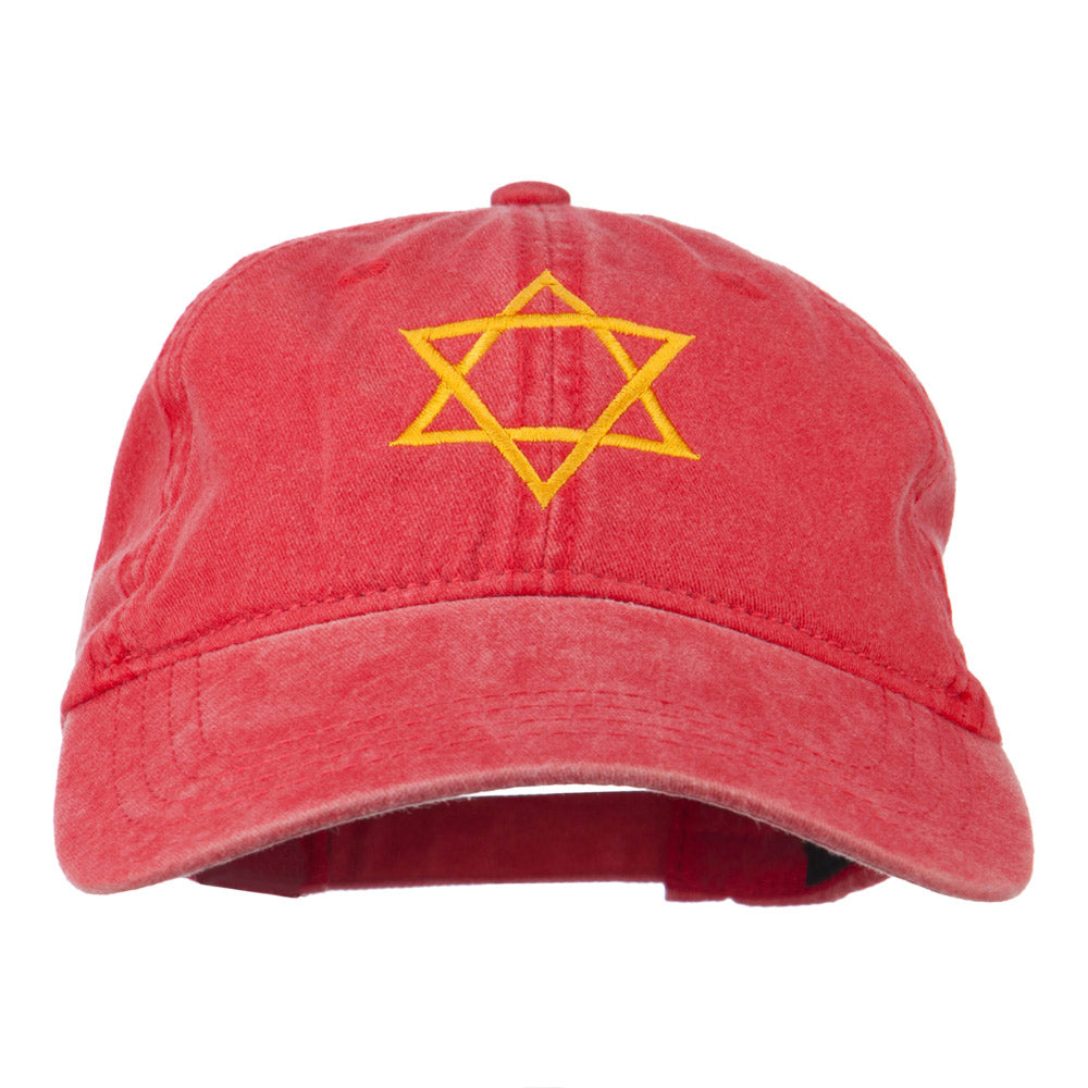 Star of David Embroidered Washed Dyed Cap | Symbol Designed | e4Hats ...
