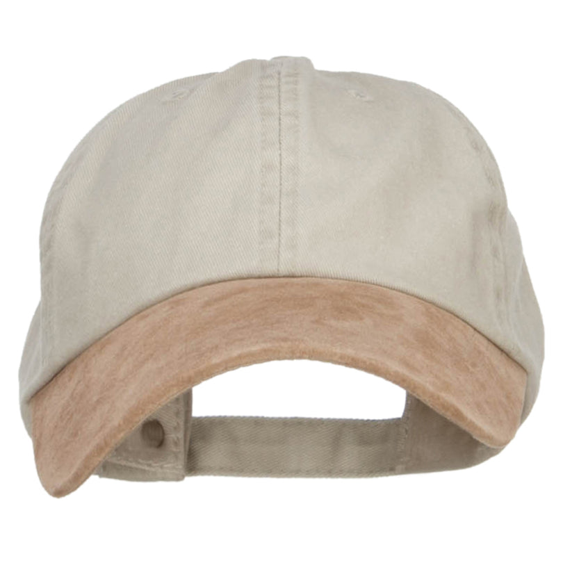 Suede Bill Washed Pigment Dyed Cap | Two Tone Cap | e4Hats – e4Hats.com