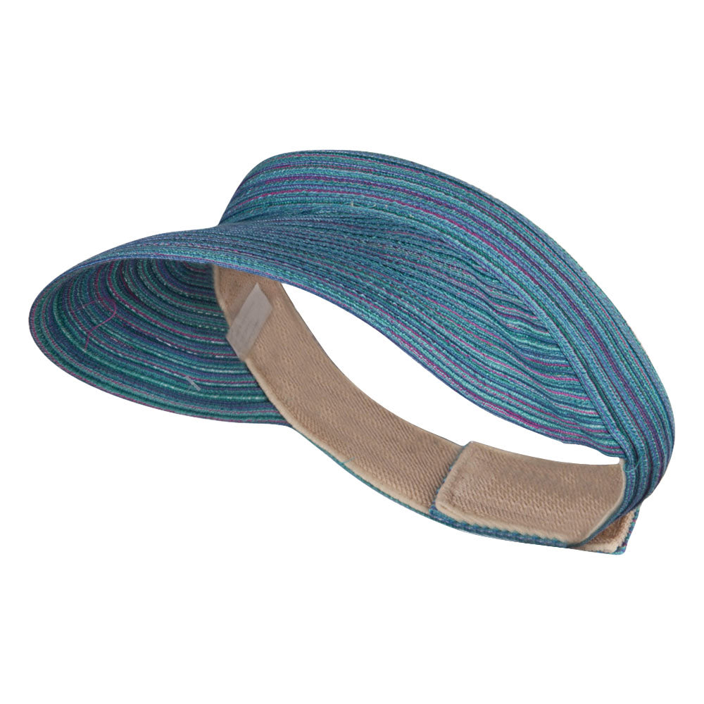 UPF 40+ Multi Colored Poly Braid Sun Visor | Patterned Strap Visor ...