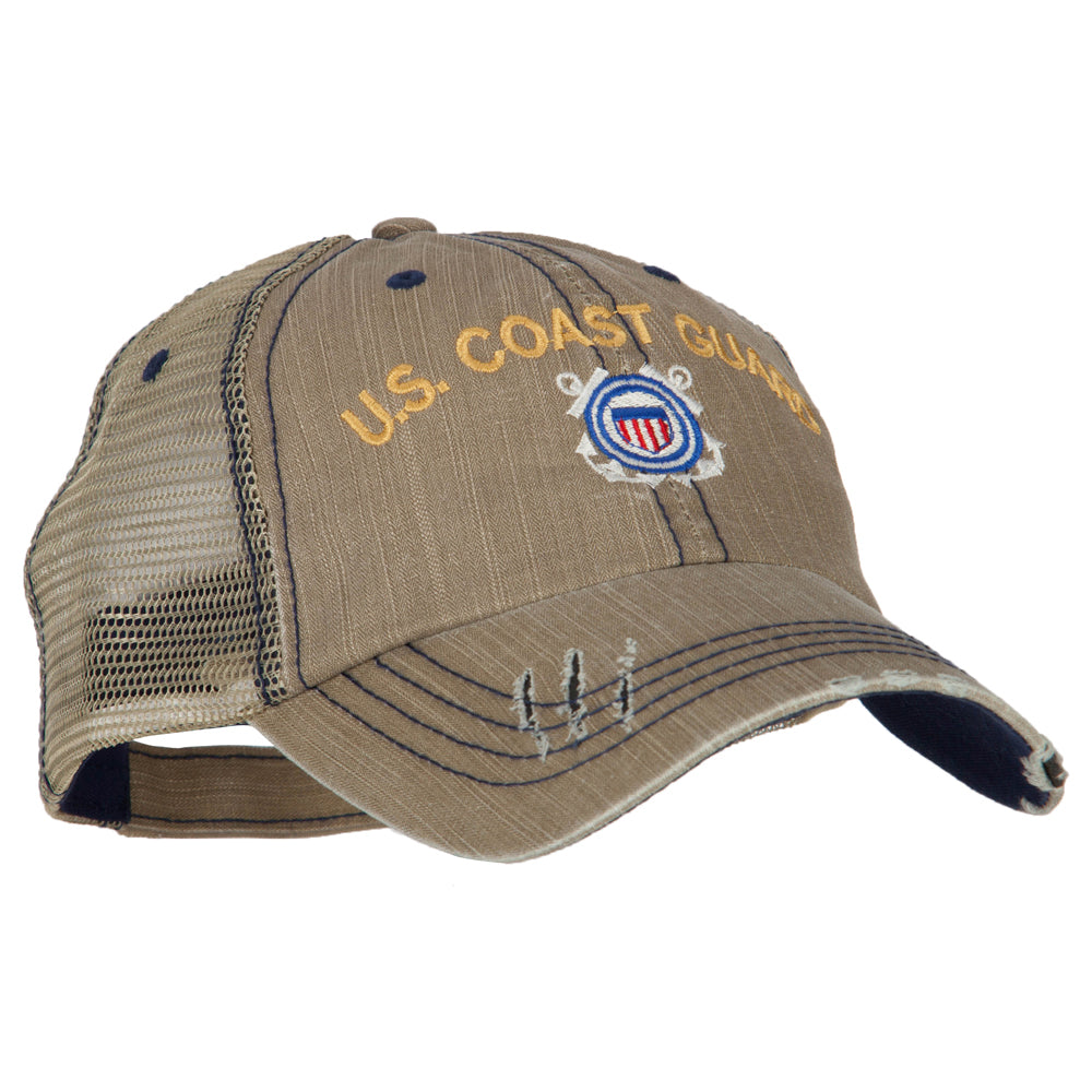 US Coast Guard Embroidered Low Profile Cotton Mesh Cap | Enforcement ...