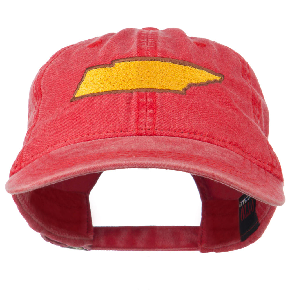 Tennessee State Map Embroidered Washed Cotton Cap | City/State Designed ...