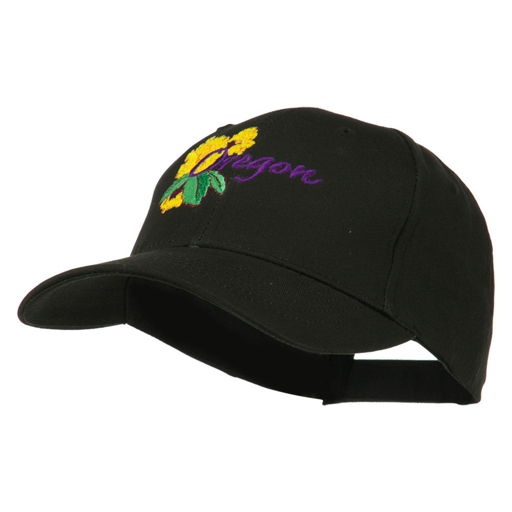 USA State Oregon Flowers Embroidered Low Profile Cap | City/State ...