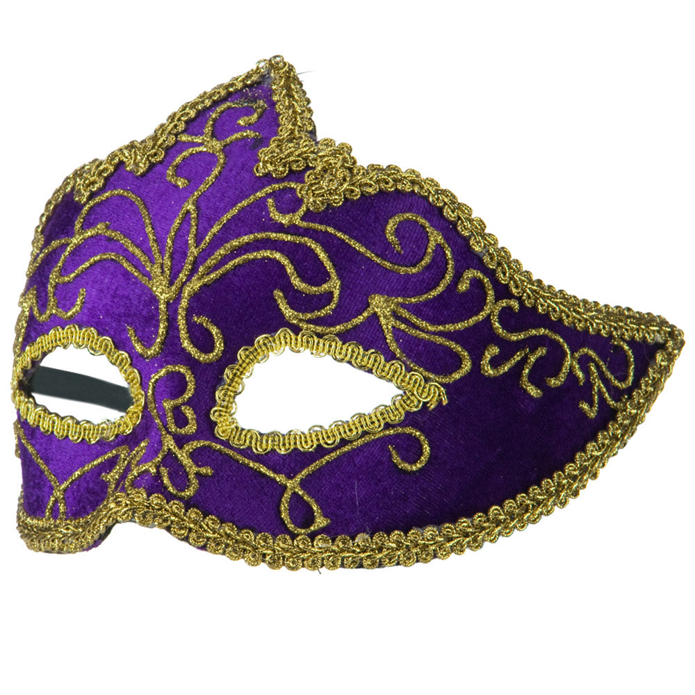 Purple And Gold Masquerade Masks