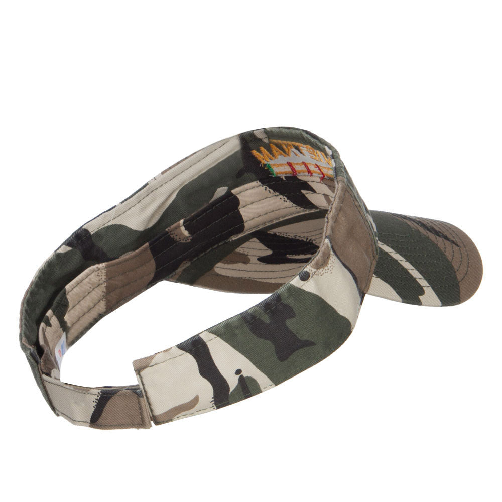 Vietnam Veteran Embroidered Military Visor | Veterans/Retired Designed ...