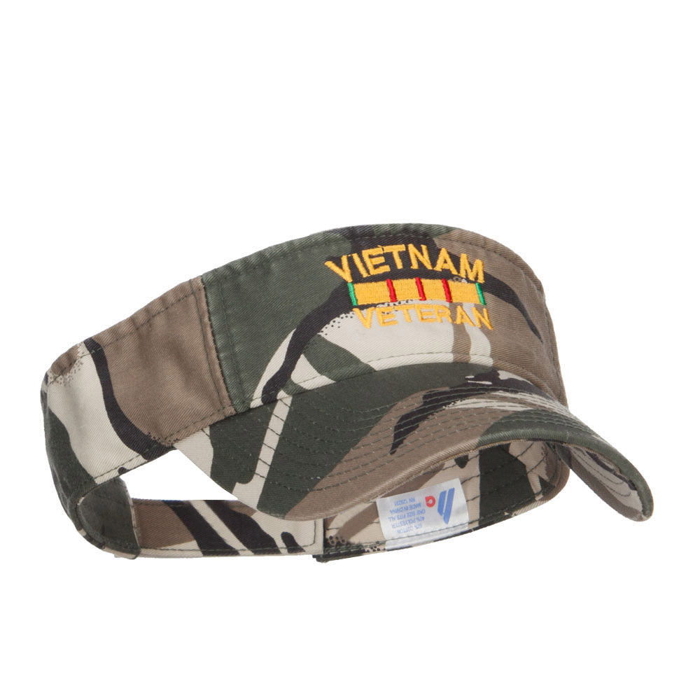 Vietnam Veteran Embroidered Military Visor | Veterans/Retired Designed ...