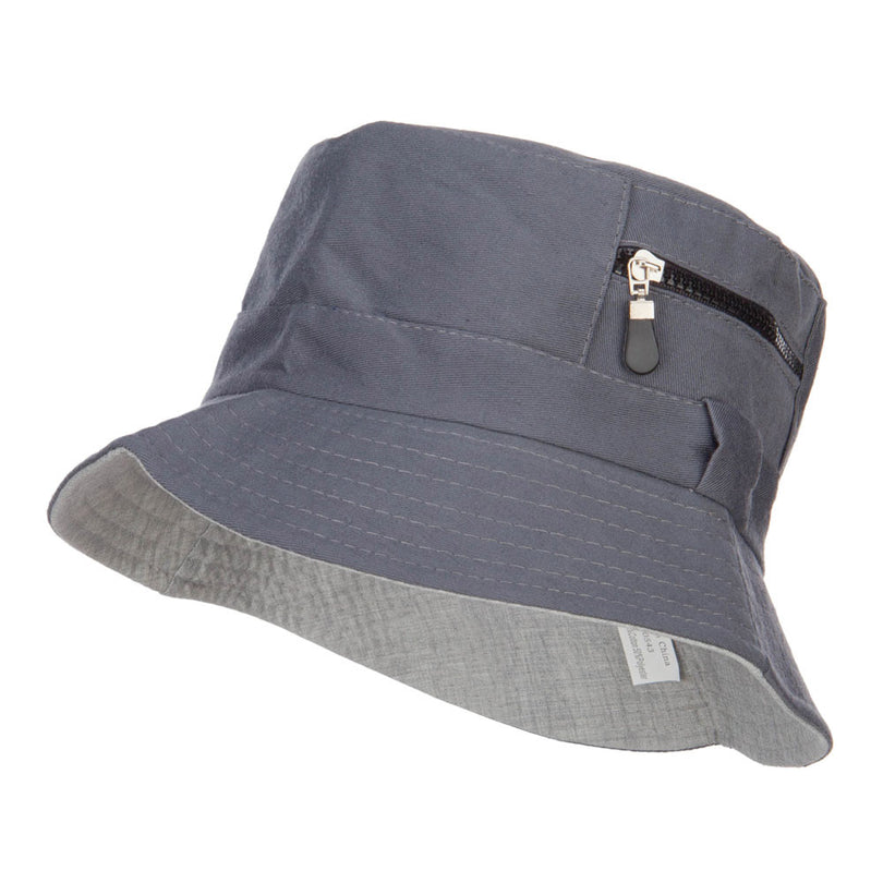 Zip Pocket Cotton Bucket Hat | Bucket/Dressy Hat | e4Hats – e4Hats.com